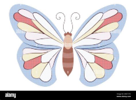 retro halftone butterfly background butterfly of halftone dots collage