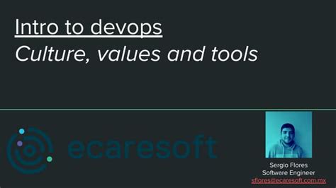 An Intro To Devops Culture Values And Tools Ppt