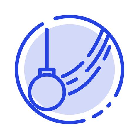 Pendulum Swing Tied Ball Motion Blue Dotted Line Line Icon 19123821