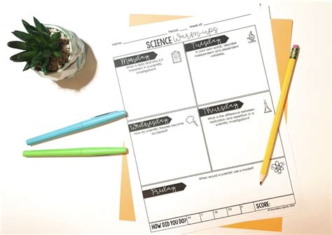 5 Ways To Use Science Warm Ups In Your Classroom Secondary Sparks