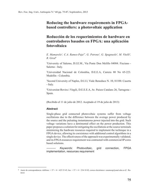 Pdf Reducing The Hardware Requirements In Fpgabased Controllers A