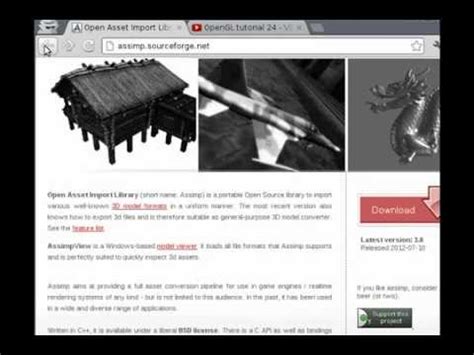 OpenGL GLSL Tutorial Assimp D Model Loader Part Static Models YouTube