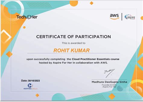 Completed Aws Cloud Computing Course With Aspire For Her Rohit Kumar Posted On The Topic