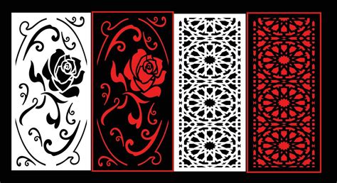 Decorative Wall Panels Set Jali Design Cnc Pattern Laser Cutting Pattern Router Cnccutting