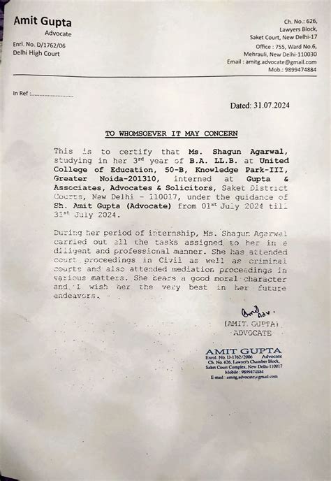 Shagun Agarwal On Linkedin Internshipcomplete Legaljourney Legalintern
