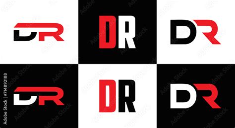 Dr Logo D R Design White Dr Letter Dr D R Letter Logo Design Initial Letter Dr Linked