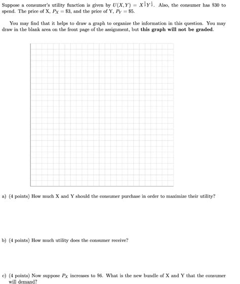 solved suppose a consumer s utility function is given by u