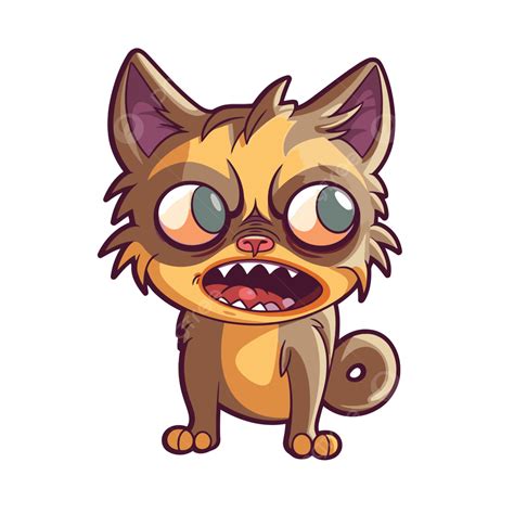 화가 만화 고양이 그림 벡터 디자인 고립 된 만화 무서워 고양이와 스티커 디자인 상표 Png 일러스트 및 벡터 에 대한 무료 다운로드 Pngtree