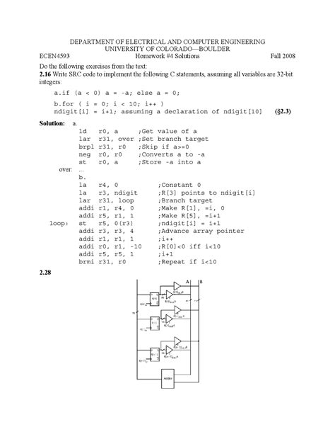 Homework 4 Solutions Computer Organization Ecen 4593 Docsity