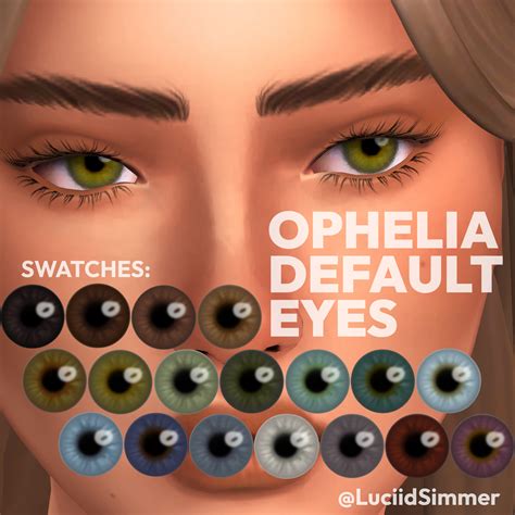 Ophelia Default Eyes Sims 4 Default Replacement Skin The Sims 4