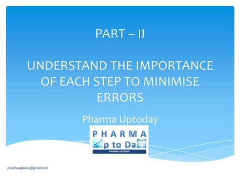 Understand The Importance Of Each Step To Minimise Laboratory Errors Ppt