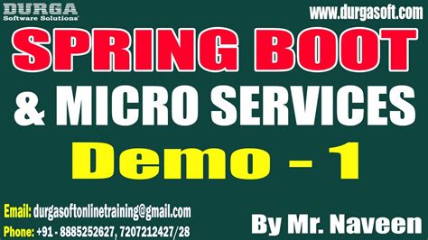 SPRING BOOT MICRO SERVICES Tutorials Demo By Mr Naveen On AM IST YouTube