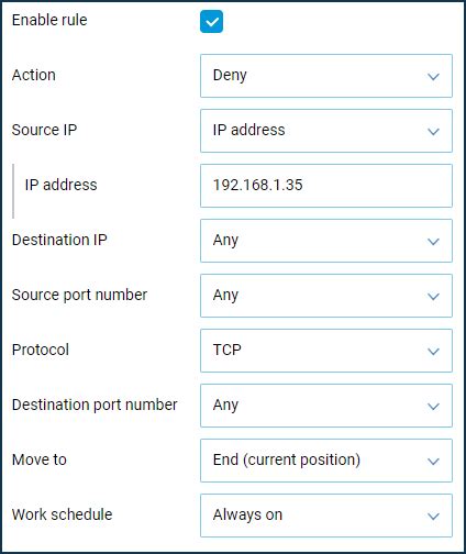 Firewall Rule Examples Keenetic