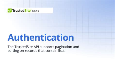 Authentication Trustedsite Docs