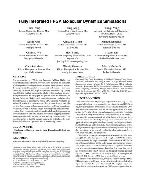 Pdf Fully Integrated Fpga Molecular Dynamics Simulations Dokumen Tips