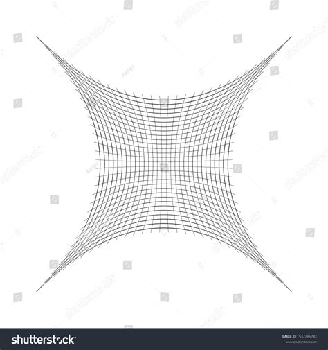 indented curved mesh grid array thin stock vector royalty free