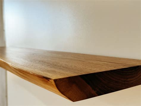 Live Edge Rustic Floating Wooden Shelves Made From Solid Wood Heavy Duty Floating Shelves