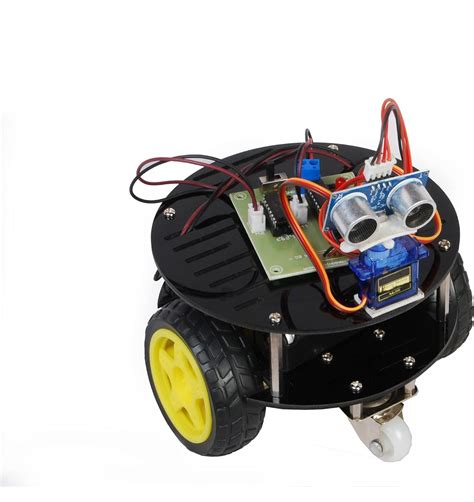 ultrasonic sensor based obstacle avoiding car microcodings