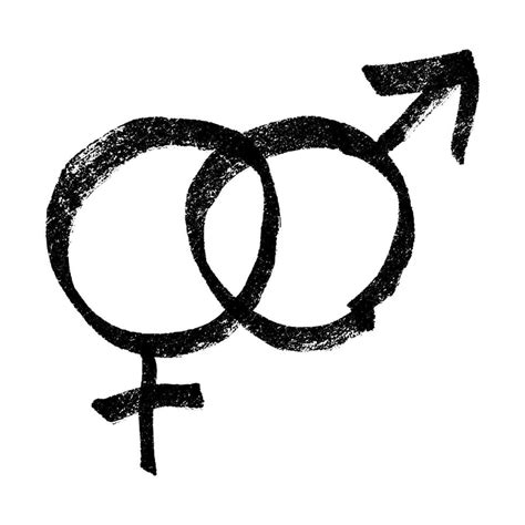 New Lgbt Hand Drawn Heterosexual Gender Identity Sign Symbol Used To