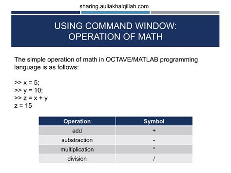 basic of octave matlab programming language pptx programming
