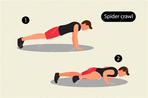 Premium Vector Illustration Man Doing Exercise With Spider Exercise