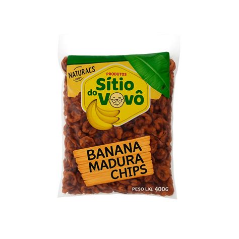 Banana Madura Chips Natural 400g Sitio Do Vovô Shopee Brasil