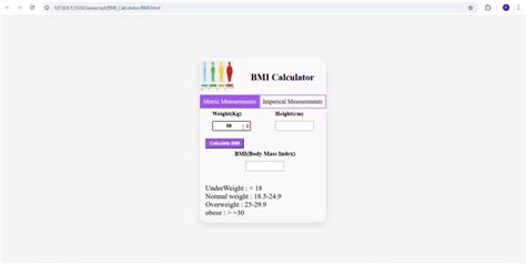 webdevelopment javascript html css bmicalculator