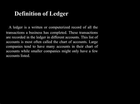 Definition Of Ledger In Accounting Mba I St Year Pptx Stocks And Bonds Personal Investing