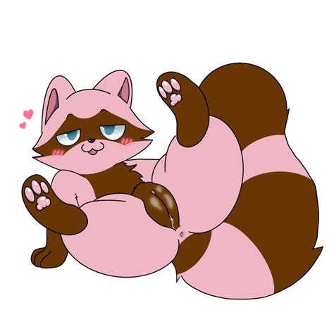 Rule 34 Anthro Blush Female Feral Genitals Hi Res Mammal Presenting Procyonid Pussy Raccoon
