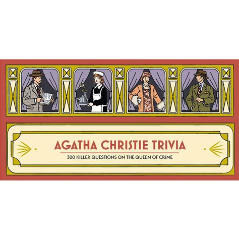 Agatha Christie Trivia 300 Killer Questions Cards