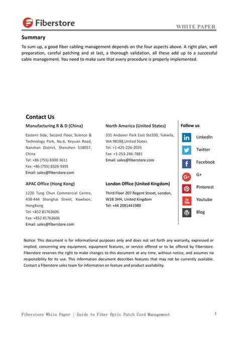 Guide To Fiber Optic Patch Cord Management PDF