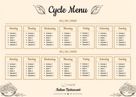 Cycle Menu Example In Philippines At Nathan Graham Blog