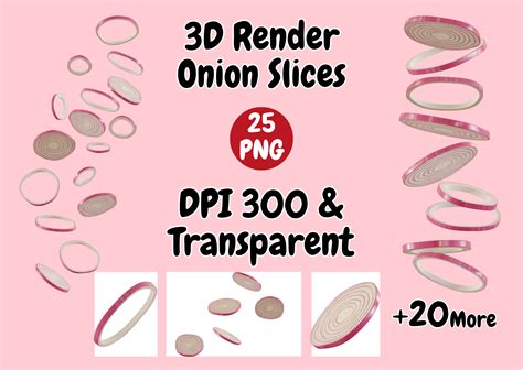 D Render Onion Slices Graphic By Arasigner Creative Fabrica