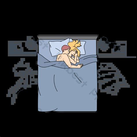 Cuddle Happy Couple In Bed After Sex Png Images Eps Free Download