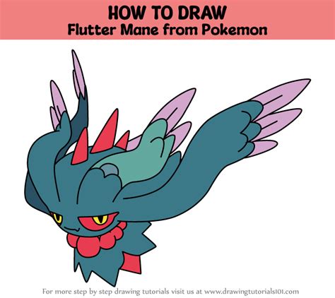 How To Draw Flutter Mane From Pokemon Pokemon Step By Step DrawingTutorials101 Com