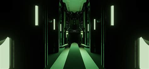 공간 미래 지향적 인 외계인 인테리어 빈 스튜디오 굉장한 빛 색상 배경 산업 실험실 3d 렌더링 Dna에 대한 스톡 사진 및