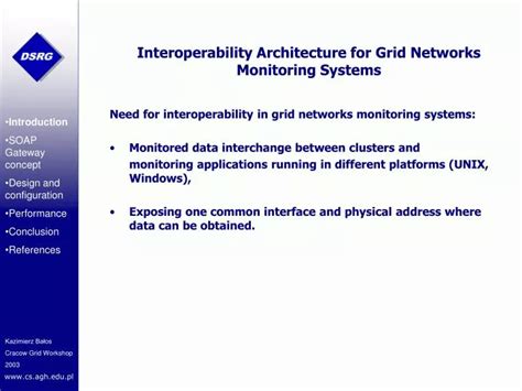 PPT Interoperability Architecture For Grid Networks Monitoring Systems PowerPoint Presentation