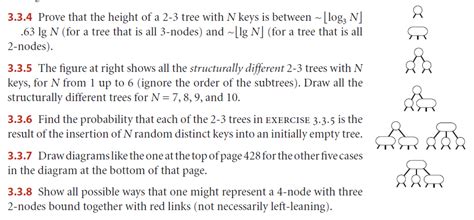 Solved 3 3 4 Prove That The Height Of A 2 3 Tree With N Keys Chegg Com
