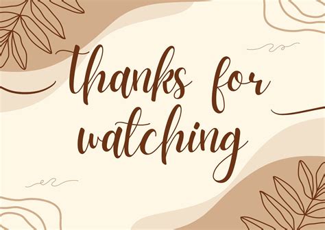 Brown Cream Thank You Card