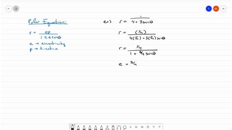 Solved Given The Polar Equation Of The Conic With Focus At The Origin Identify The Eccentricity