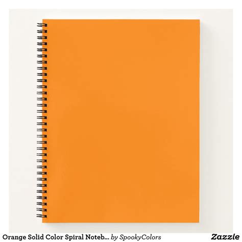Orange Solid Color Spiral Notebook Zazzle Cute Spiral Notebooks Notebook Spiral Notebook