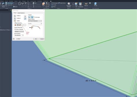 lofted flange feature creation option autodesk community