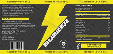 Buzzer Energy Drink Packaging On Behance