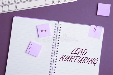 Sign Displaying Lead Nurturing Business Idea Method Of Building A Relationship With Potential