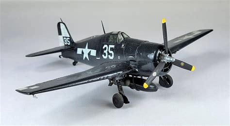 F6f35 Hellcat Us Fighter Plastic Model Airplane Kit 172 Scale