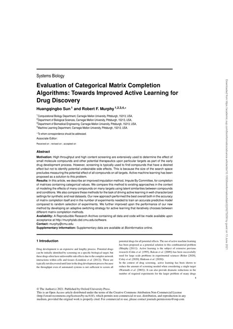 pdf evaluation of categorical matrix completion algorithms towards
