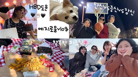 일상vlog 친구 생일파티ㅣ1박2일로 놀기ㅣ고기먹방ㅣ농구대결ㅣ셀픽스ㅣ깜짝서프라이즈파티ㅣ또간집 원주ㅣ봄맞이 피크닉ㅣ수변공원 나들이ㅣ댕댕이vlogㅣ호두일상ㅣ김밥만들기ㅣ
