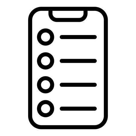 Smartphone Task Schedule Icon Outline Style Vector Art At Vecteezy