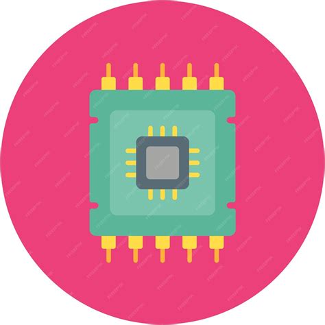 Premium Vector Microprocessor Vector Illustration Style