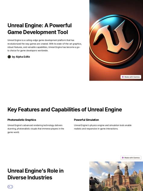 unreal engine a powerful game development tool pdf computers